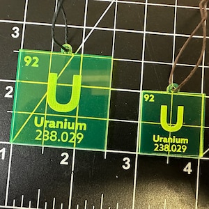 Uranium Element Tile Acrylic Ornament - Etsy