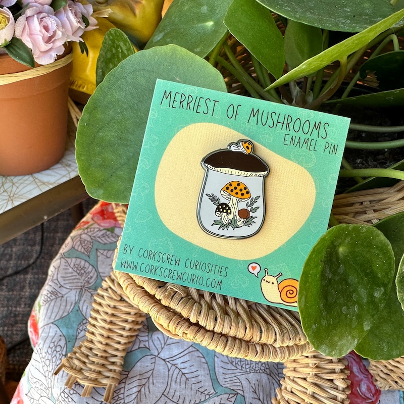 1970s Mushroom Brooches - Etsy