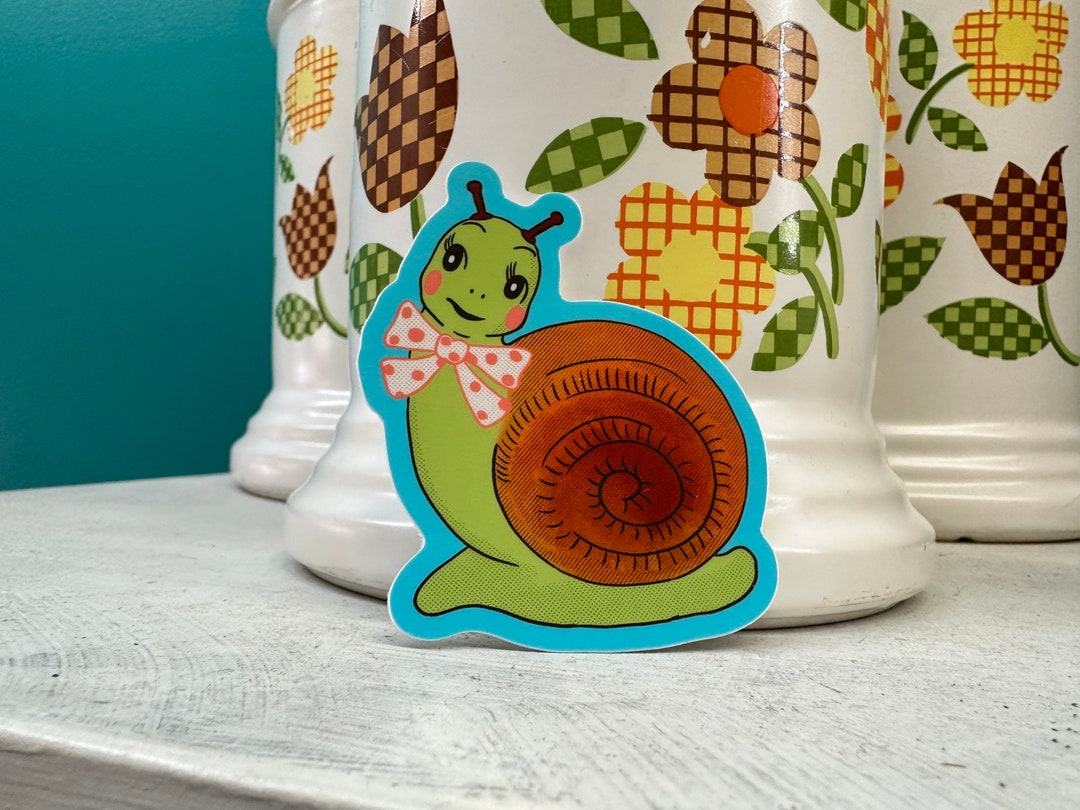 Snappy Snail Vintage Sticker - Etsy