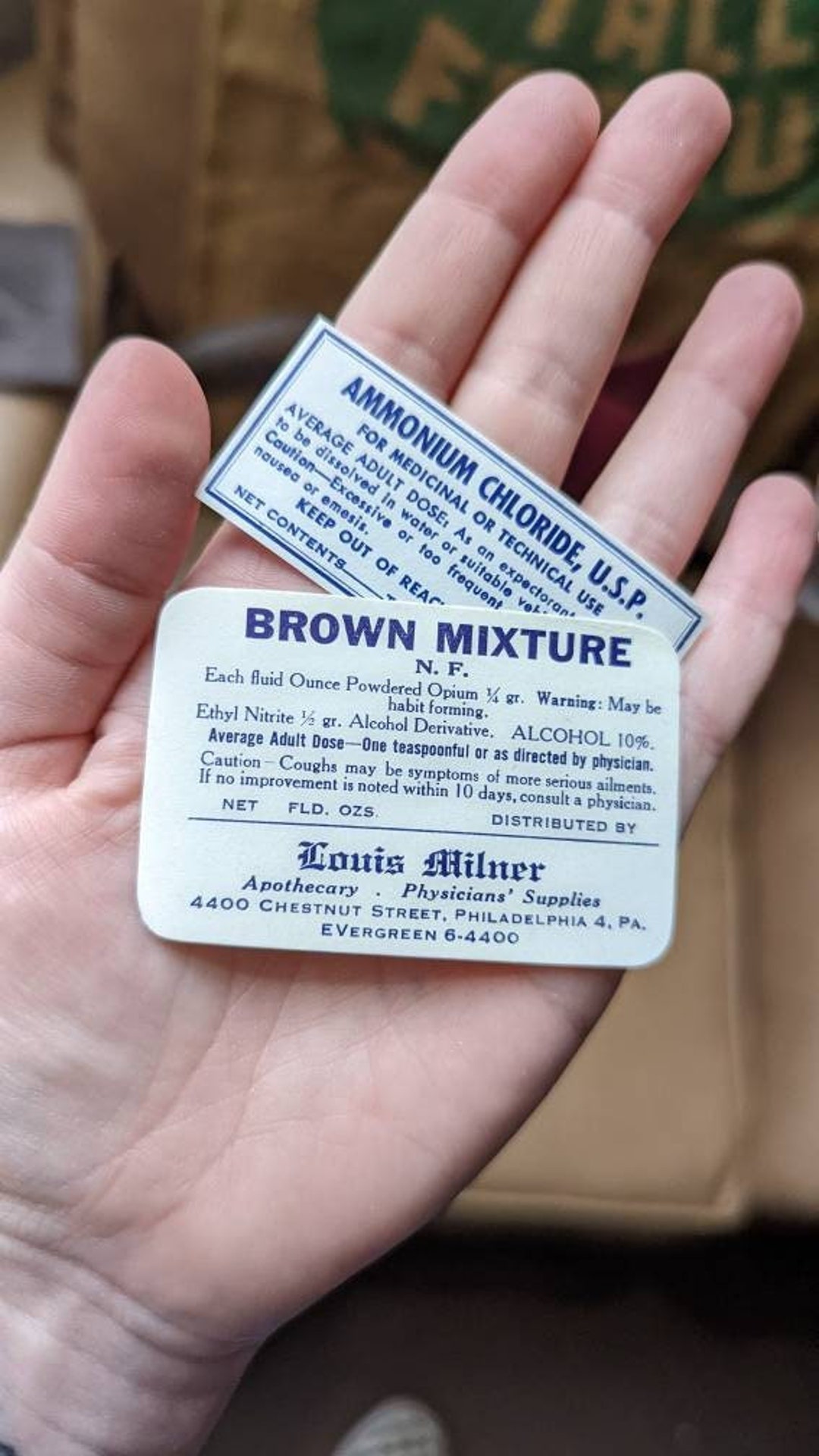 Vintage Brown Mixture Opium Label Plus Bonus Label (design 2) - Art ...