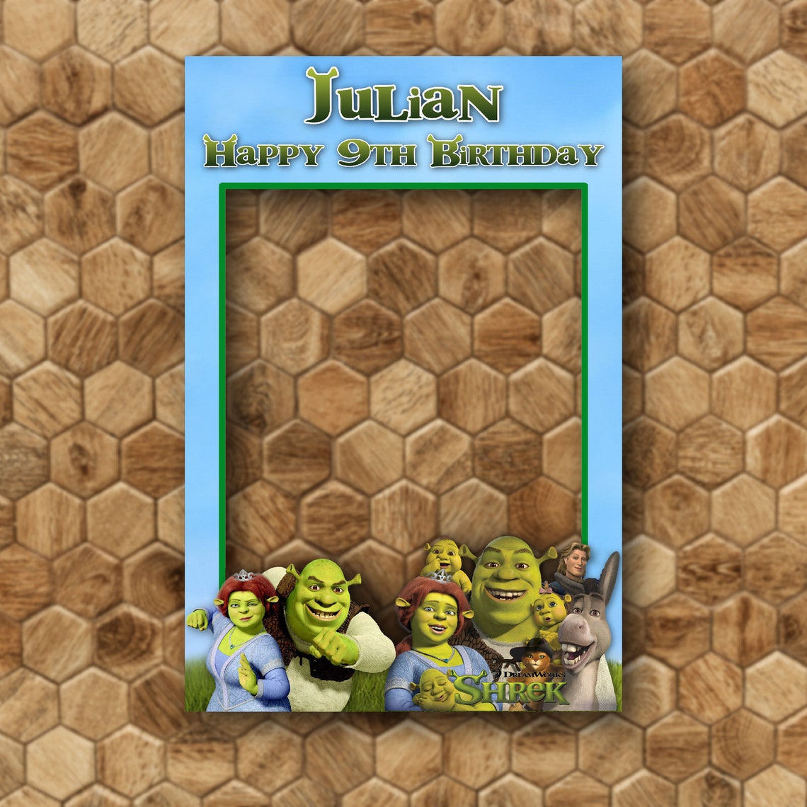 Shrek Photo Frame Shrek Birthday Frame Backdrop Shrek Party | Etsy