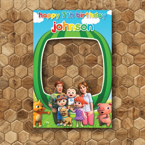 Cocomelon Photo Frame Cocomelon Birthday Frame Backdrop | Etsy
