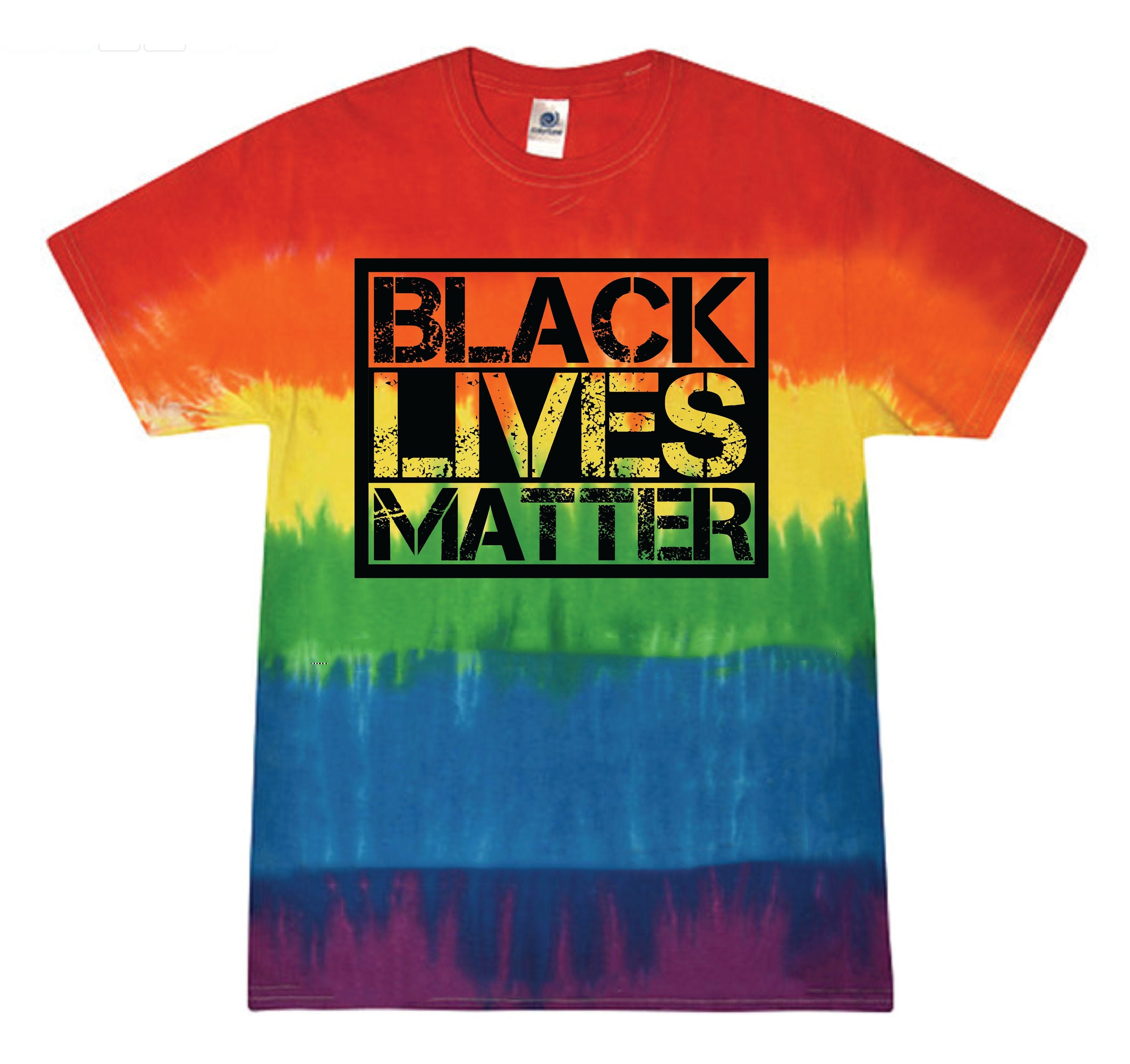 Black Lives Matter Rainbow Tie Dye Shirt - Awesome BLM LGBT Pride ...