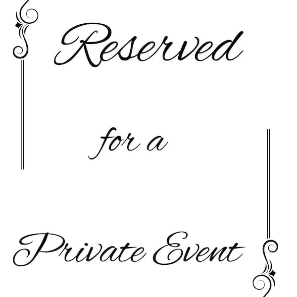 Closed for Private Event Sign - Etsy