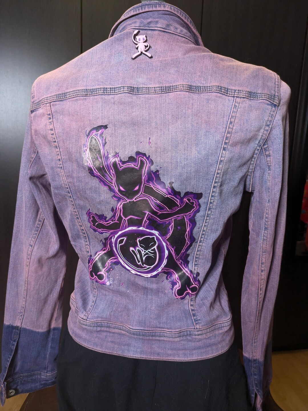 Pokemon Denim Upcycled Jacket Mew/mewtwo - Etsy