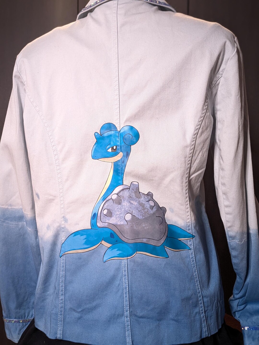 Pokemon Denim Upcycled Jacket Lapras - Etsy