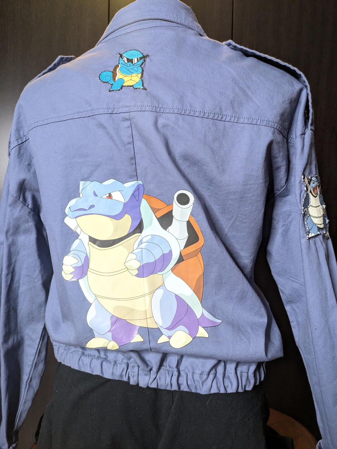 Pokemon Denim Upcycled Jacket Blastoise - Etsy