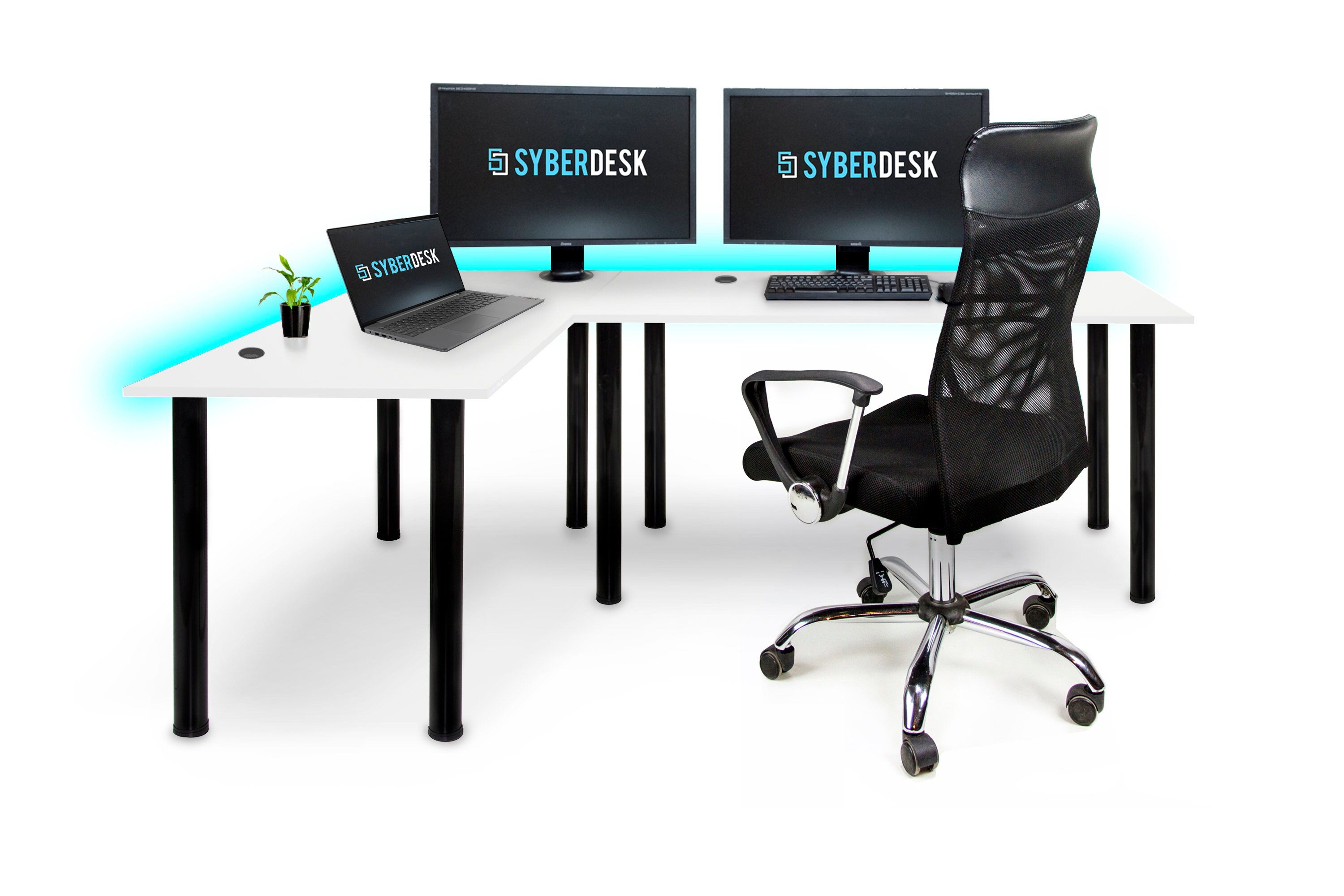 Corner Gaming Desk CORNER PRO LED Syberdesk 197cm X 132cm - Etsy