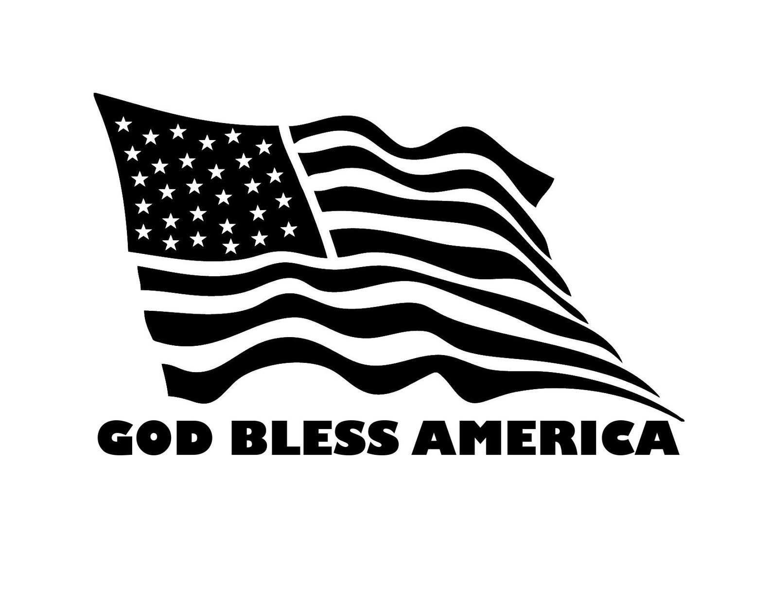 God Bless America American Flag Vinyl Weatherproof Decal 86 Etsy