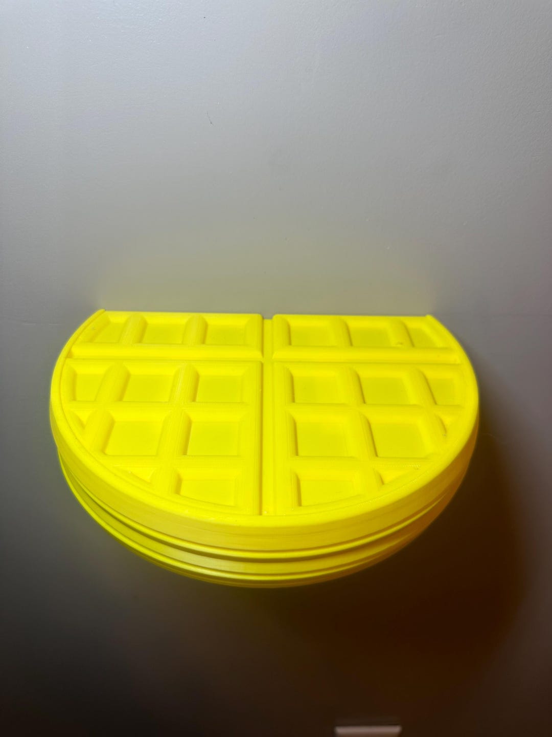 3D Printed Floating Food Shelves Waffle Shelf Funky Food Related Home ...