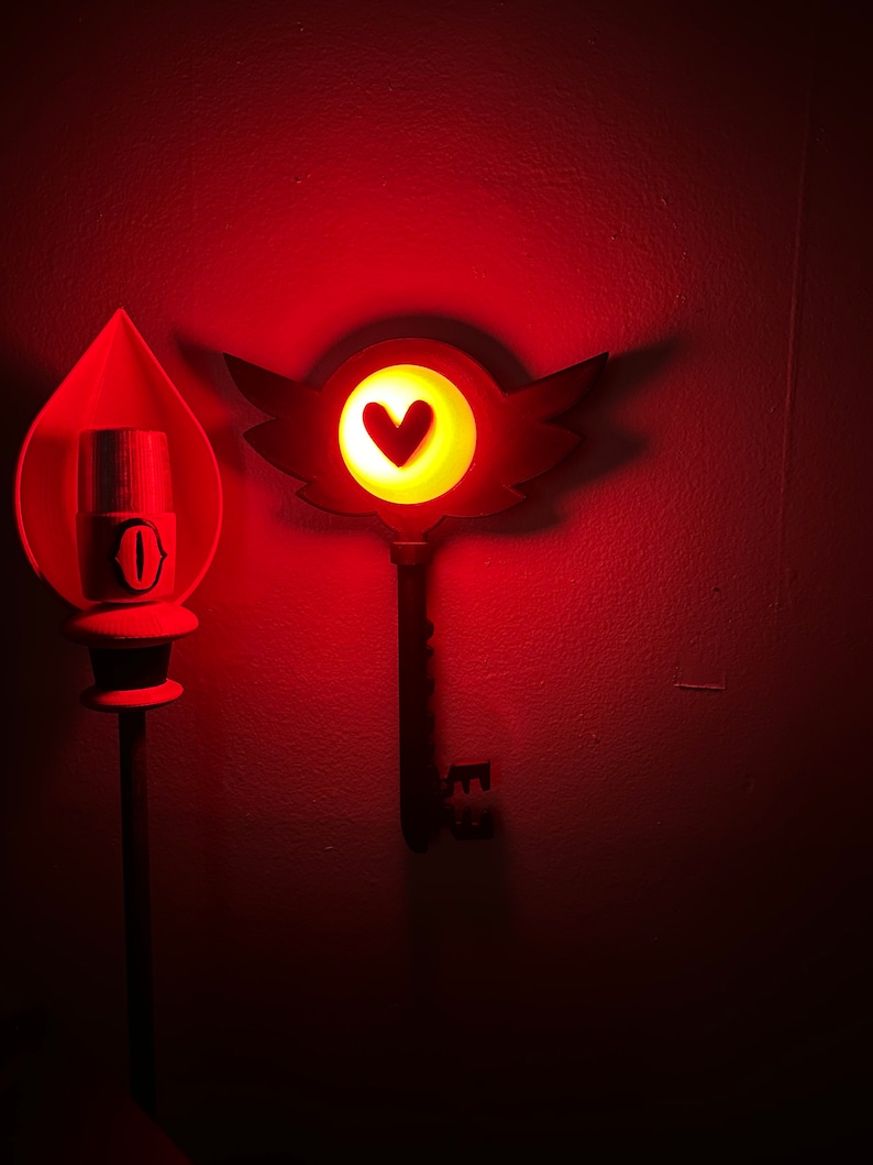 Hazbin Hotel Key Lamp- Charlies Key Lamp- 16 Color Changing LED With ...