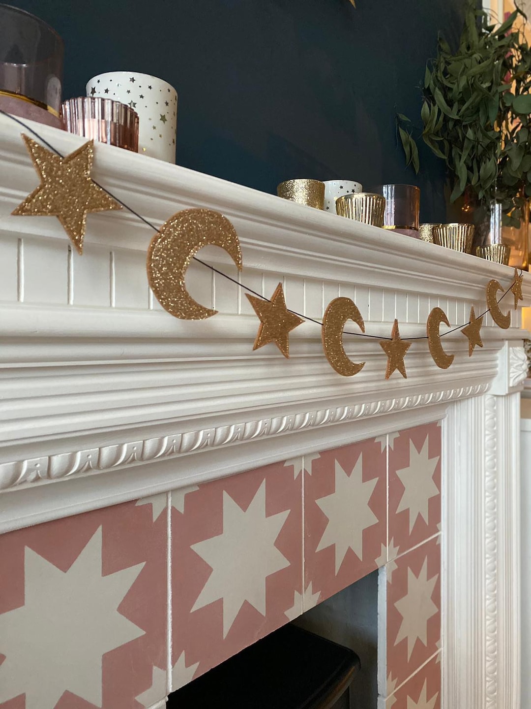 Star and Moon Garland bedroom Decor Moon Decoration Star Garland New ...