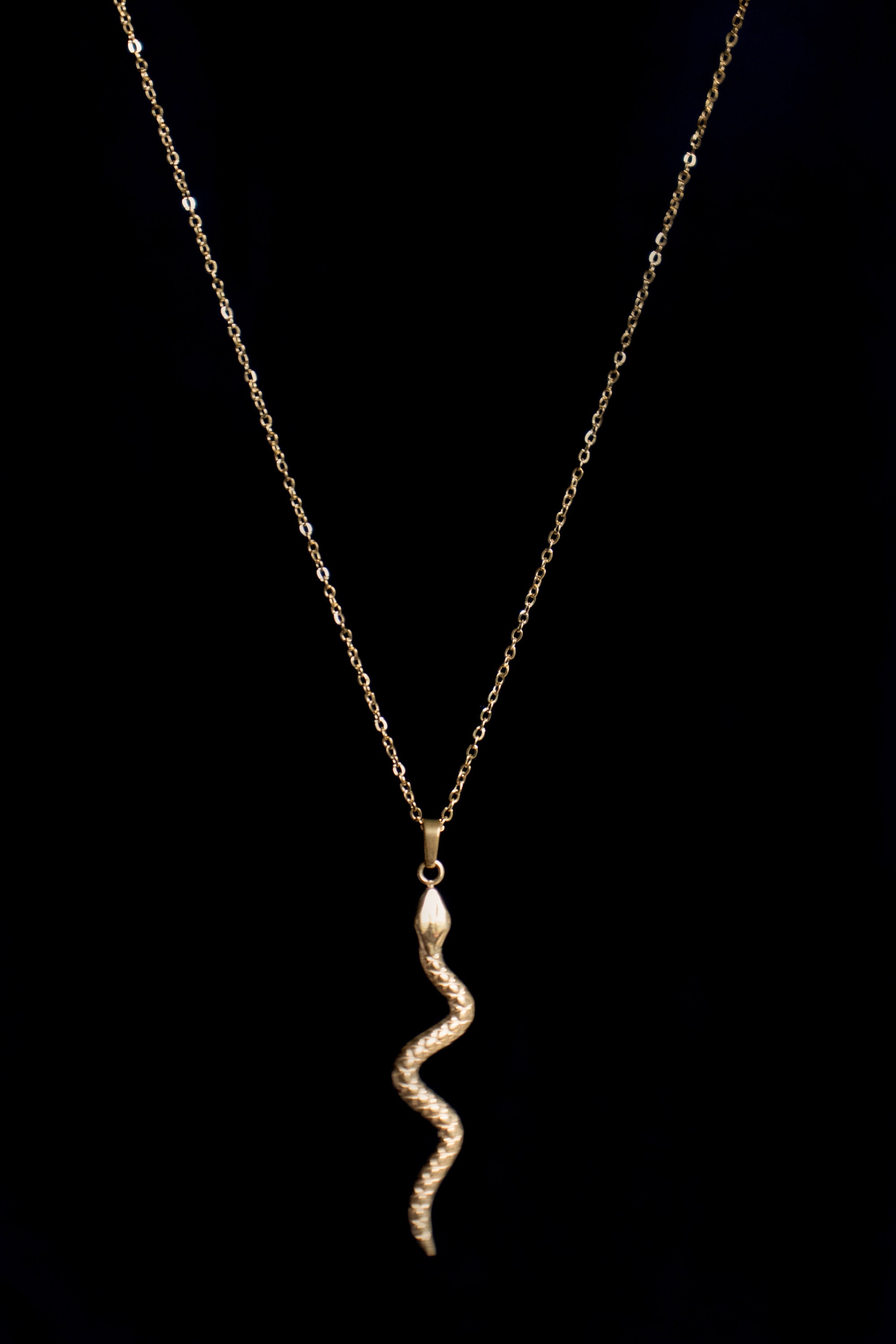 18k Gold Filled Snake Necklace Serpent Necklace Snake | Etsy