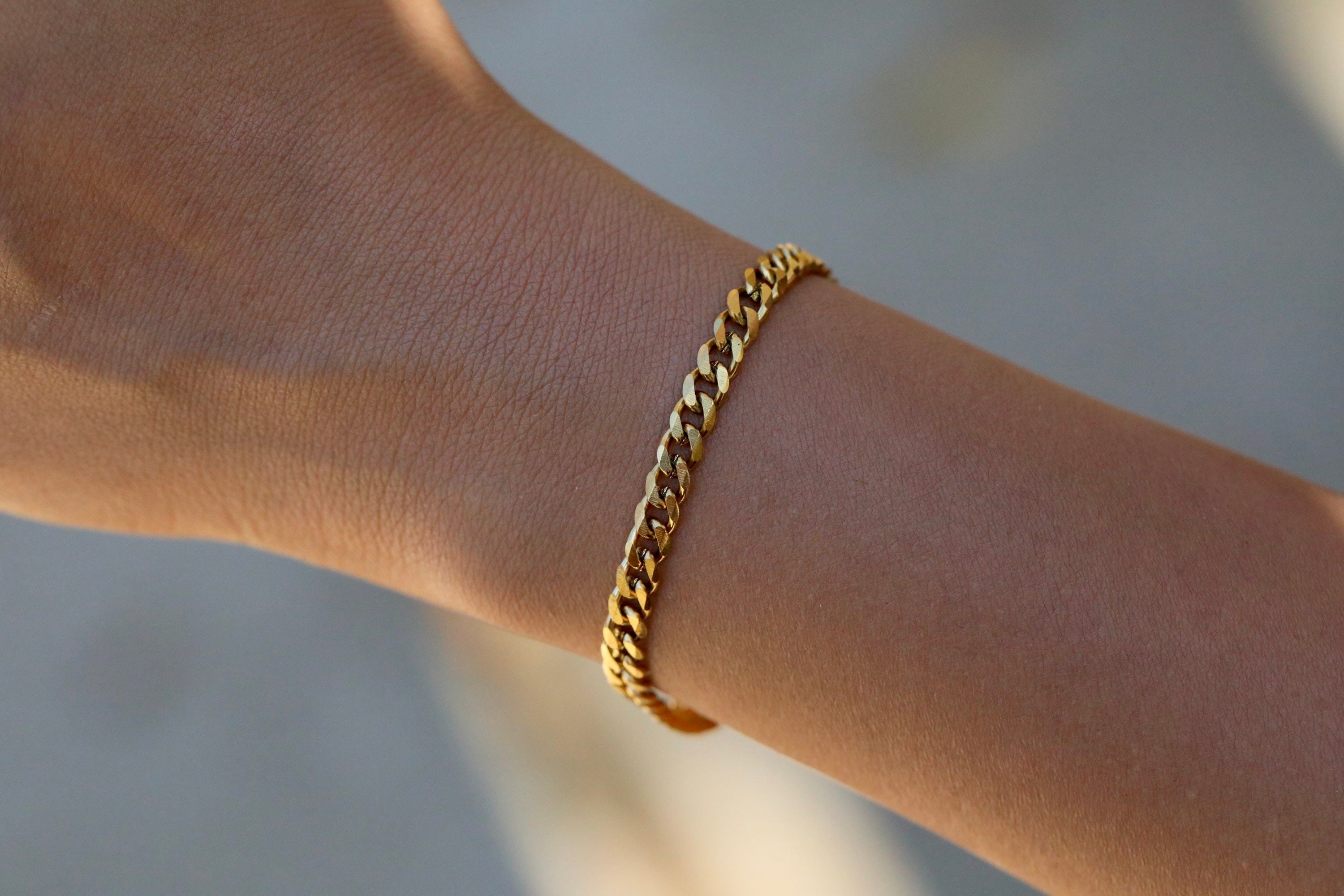 14k 8mm Cuban Link Bracelet - Etsy