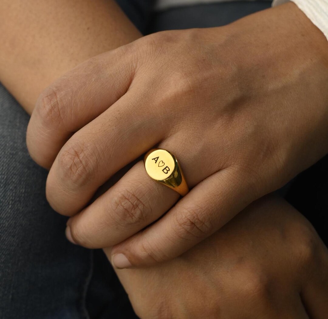 Custom Rings Custom Round Ring Personalized Gift Personalized Engraved ...