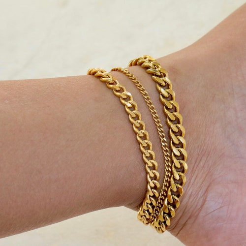 18k Gold Plated Anklet Set for Women Waterproof Beach - Etsy