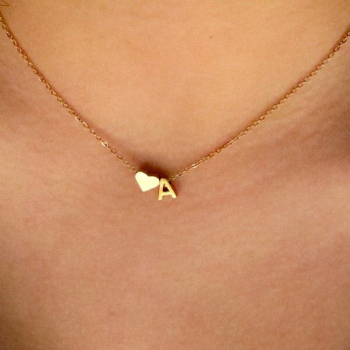Personalized Dainty Initial Necklace Custom Letter Necklace - Etsy