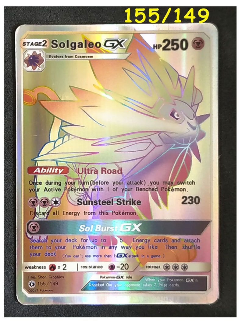 Snorlax, Solgaleo, Schukle, Salamence - Single Card (paper or Handmade ...