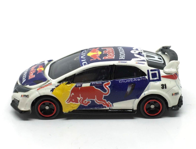 Custom Car From Tomica Honda Civic Type R - Sticker Red Bull - Scale 1/ ...