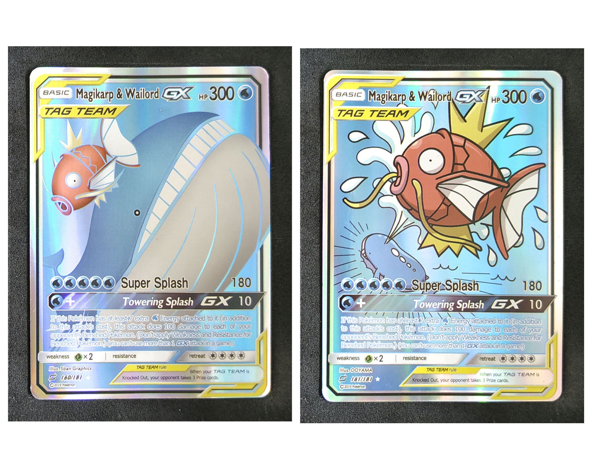 Tag Team Card Set, Slowpoke, Psyduck, Makikarp, Wailord (glossy Card ...