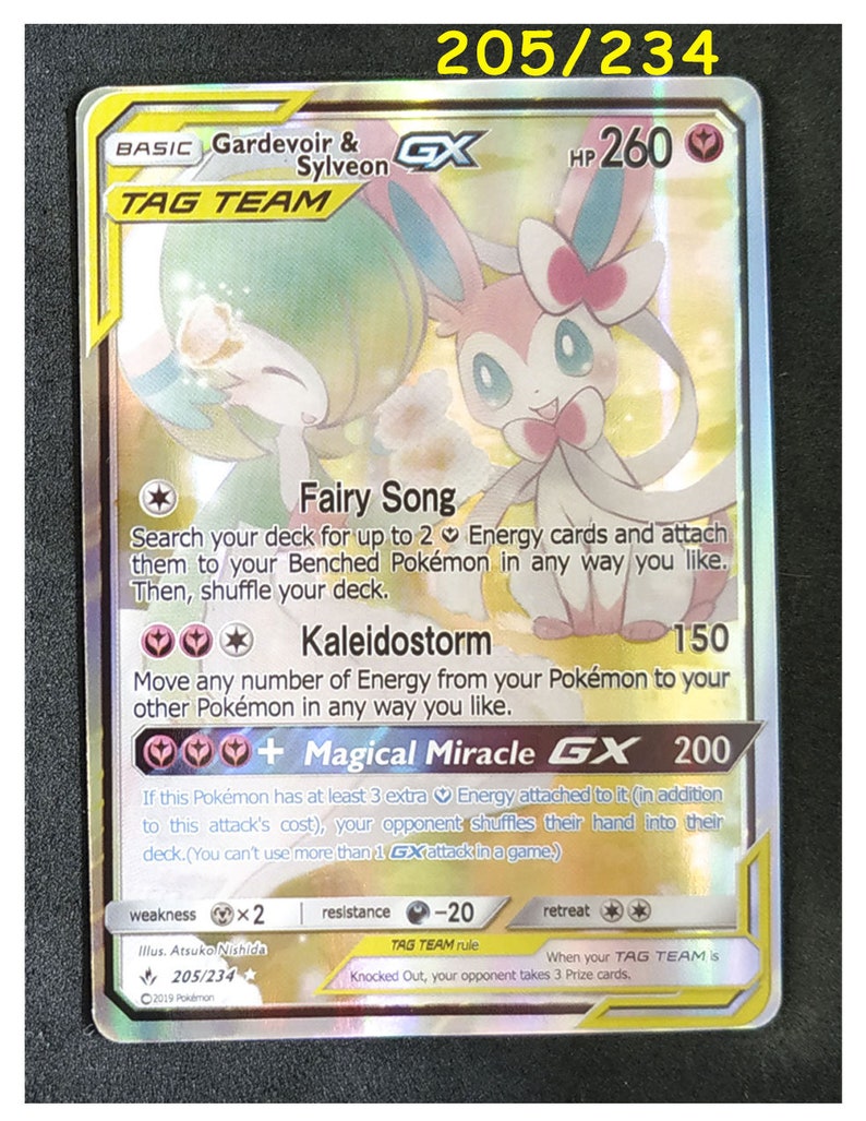 Pokemon Tag Team Card, Gold Flash Light, Handmade Paper or Plastic - Etsy
