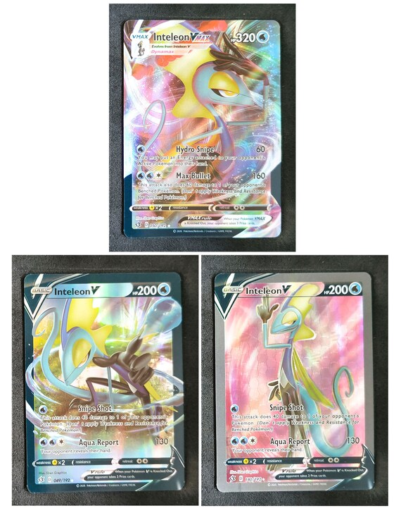 Inteleon Set of 3 Cards V V Max Cards Custom Card Set - Etsy