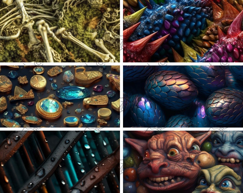 The Hyper-realistic Dungeon Collection Bundle - 71 Seamless Patterns ...