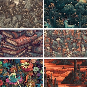 The Fantasy Collection Bundle - 67 Seamless Patterns Bundle Immediate ...