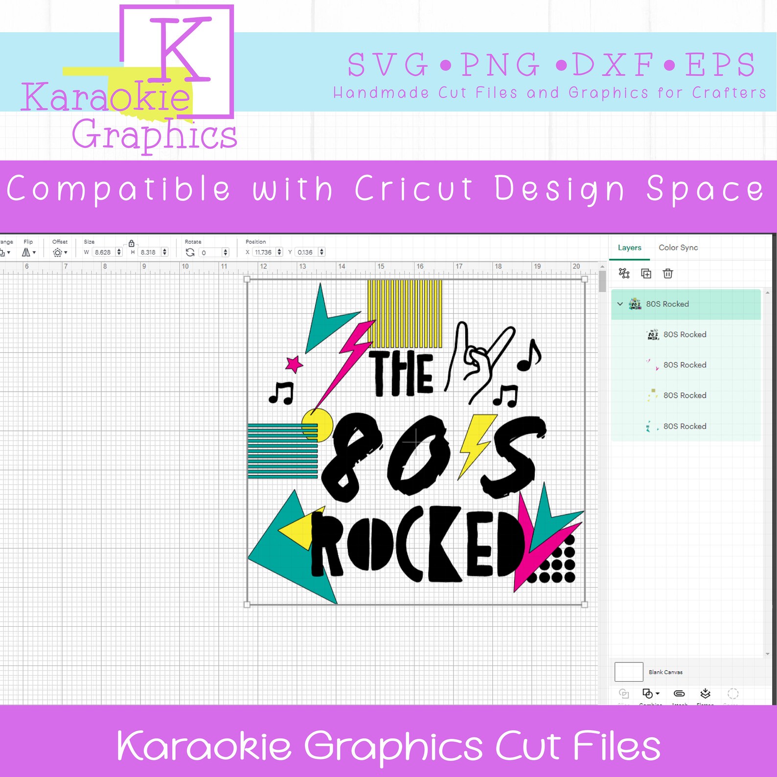 The 80s Rocked SVG, DXF, PNG, 80's Svg for Shirt, Eighties Svg, Retro ...