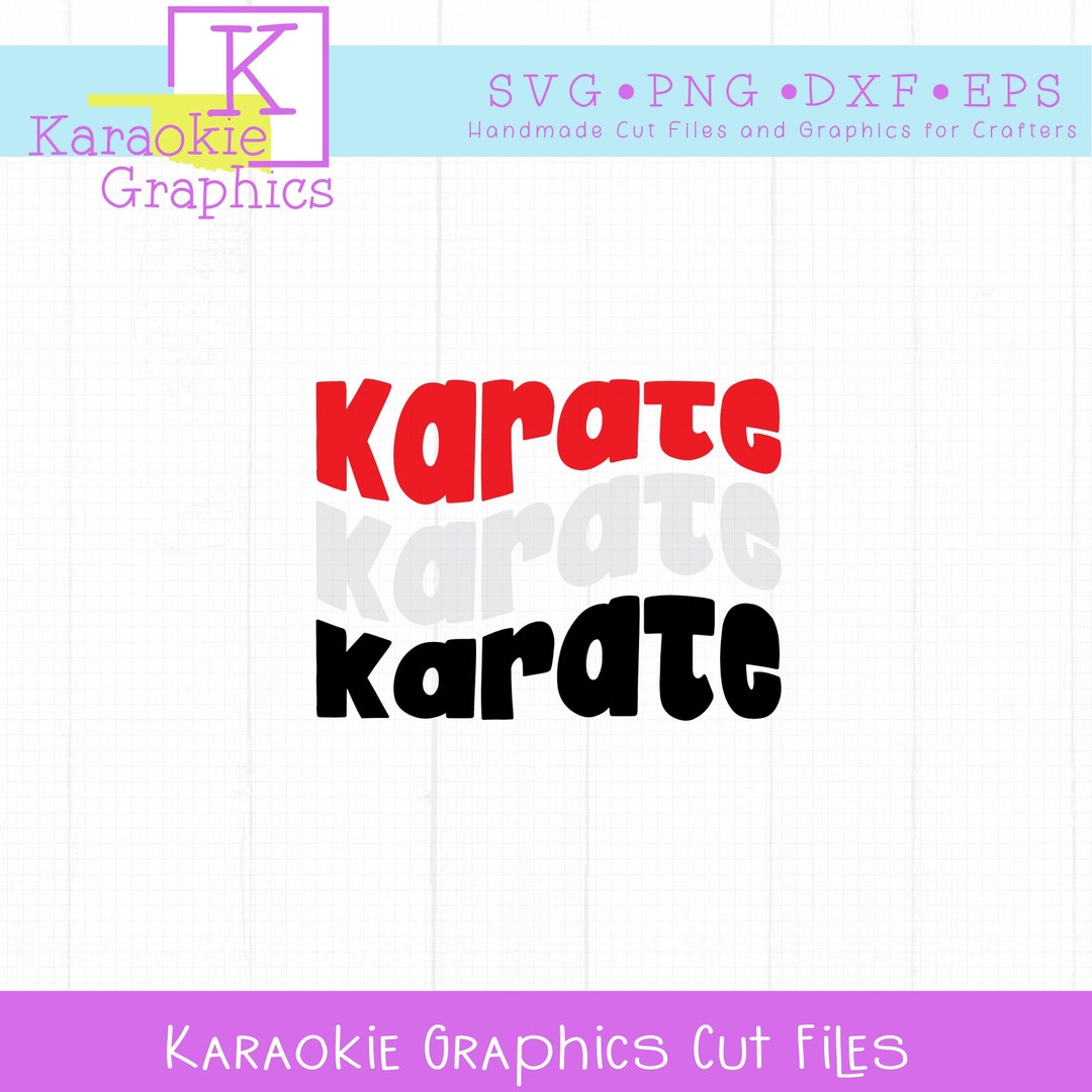Wavy Karate Retro Font SVG for Cricut, Martial Arts, MMA, Black Belt ...