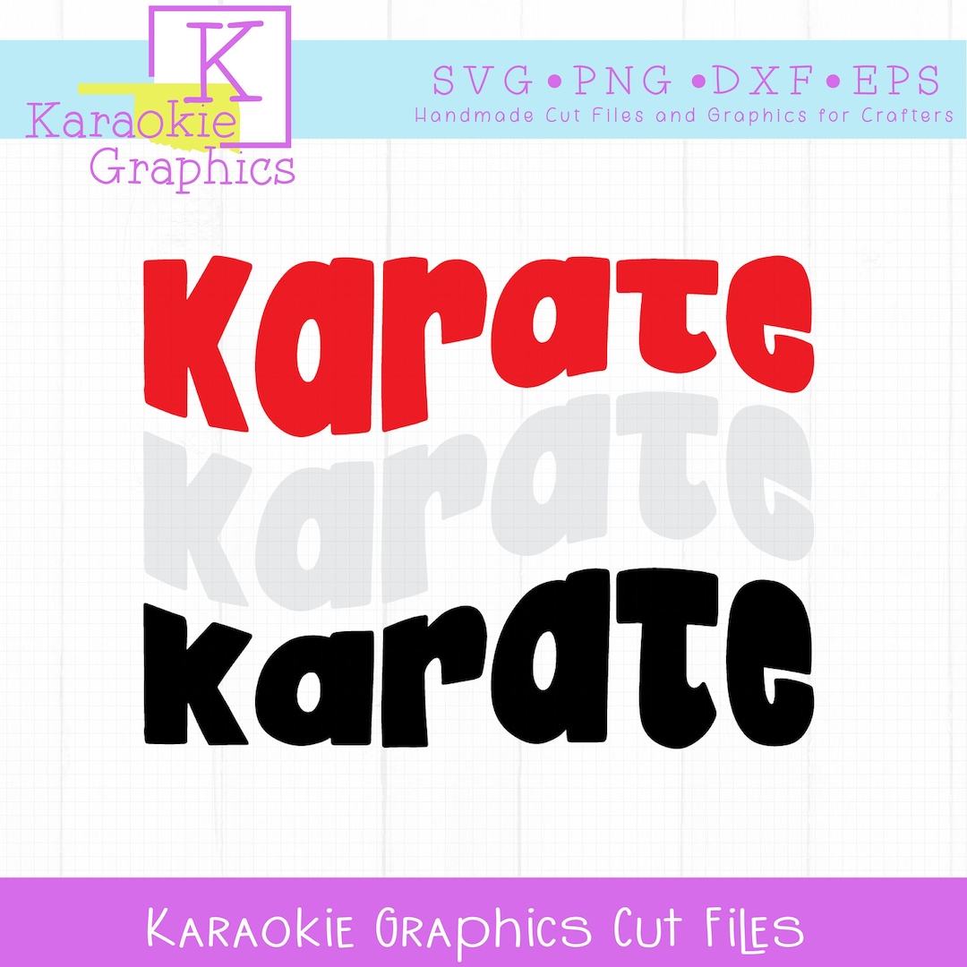 Wavy Karate Retro Font SVG for Cricut, Martial Arts, MMA, Black Belt ...