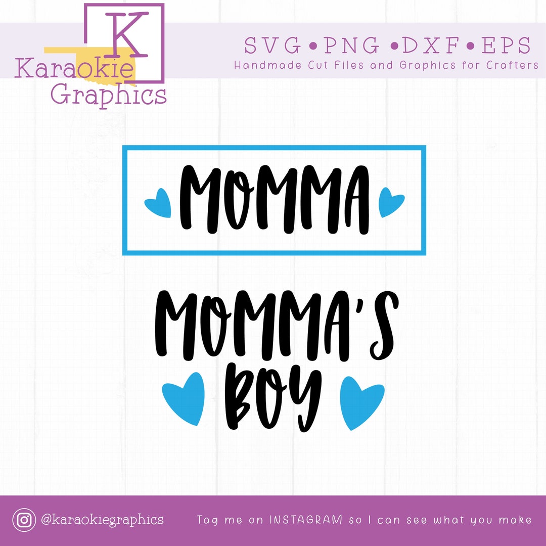 Mommas Boy SVG Mamas Boy SVG Mommy and Me SVG Boy Mom - Etsy