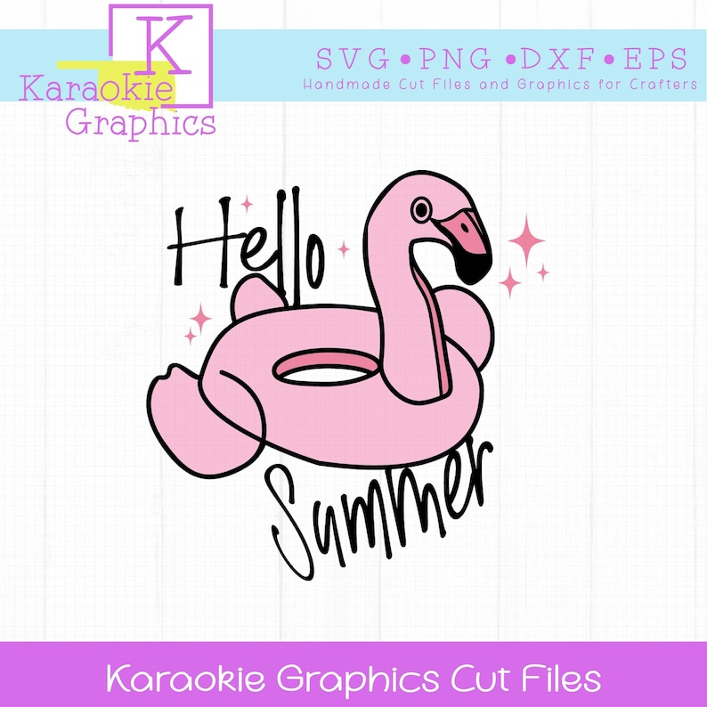 Hello Summer Flamingo Pool Float SVG for Shirt Here Comes the - Etsy