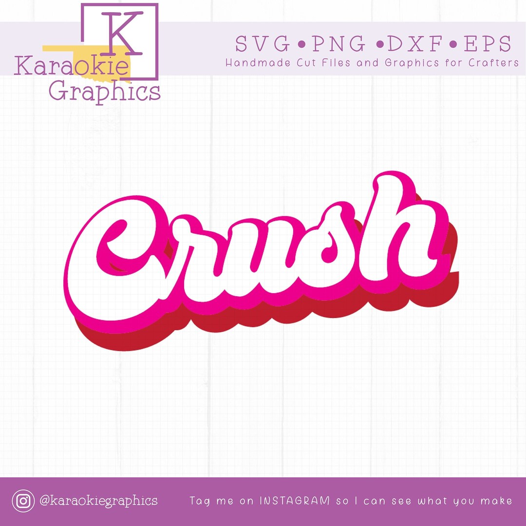 Crush SVG, Valentines Day, Retro SVG, Digital Download - Etsy