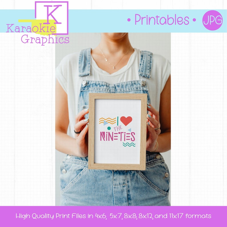 90s Theme Printable for 90s Party I Love the 90s Nostalgia - Etsy