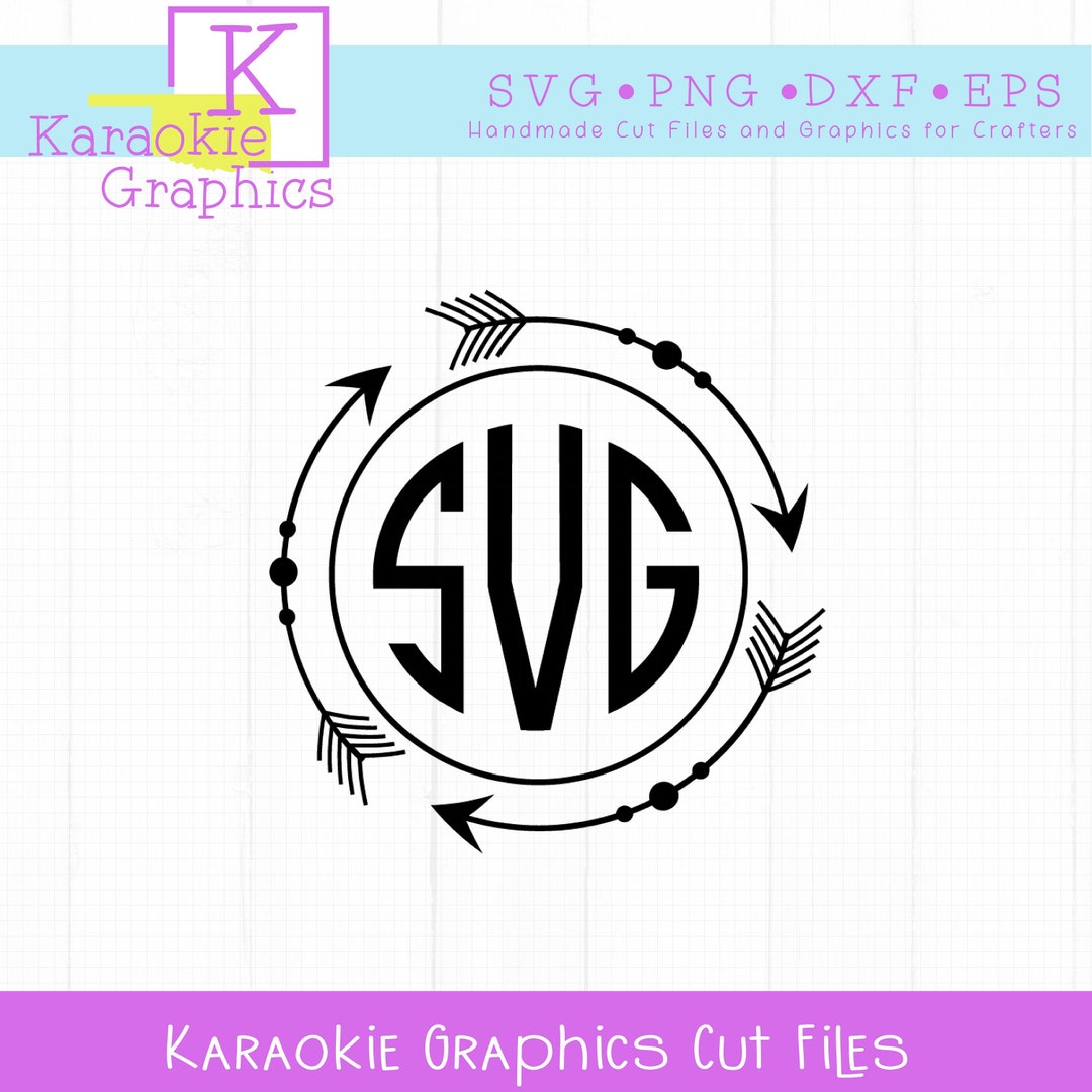 Monogram Frame SVG - Arrow Monogram Frame SVG - Circle Monogram Svg ...