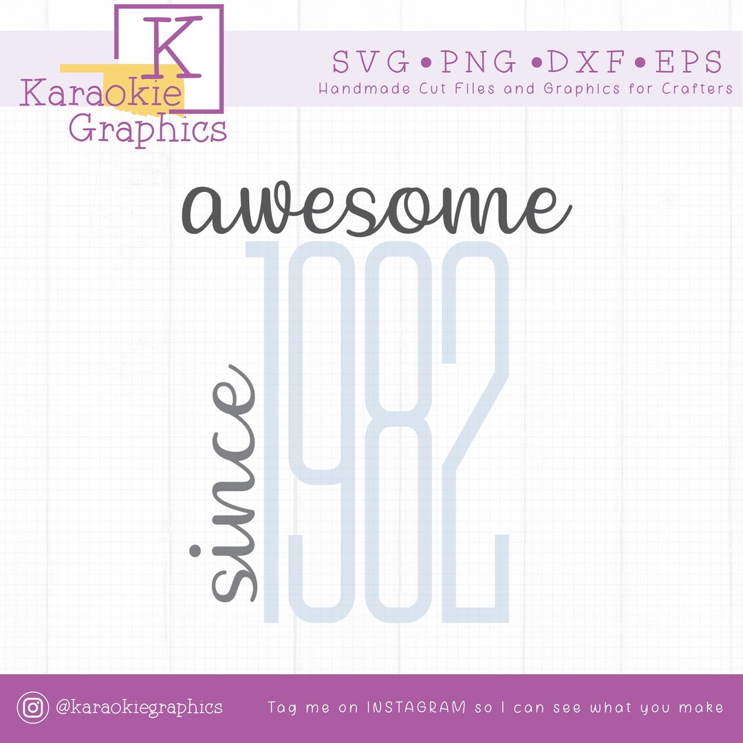Awesome Since 1982 SVG, 40th Birthday SVG, Vintage 1982 SVG, Totally 80 ...