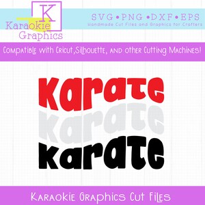 Wavy Karate Retro Font SVG for Cricut, Martial Arts, MMA, Black Belt ...