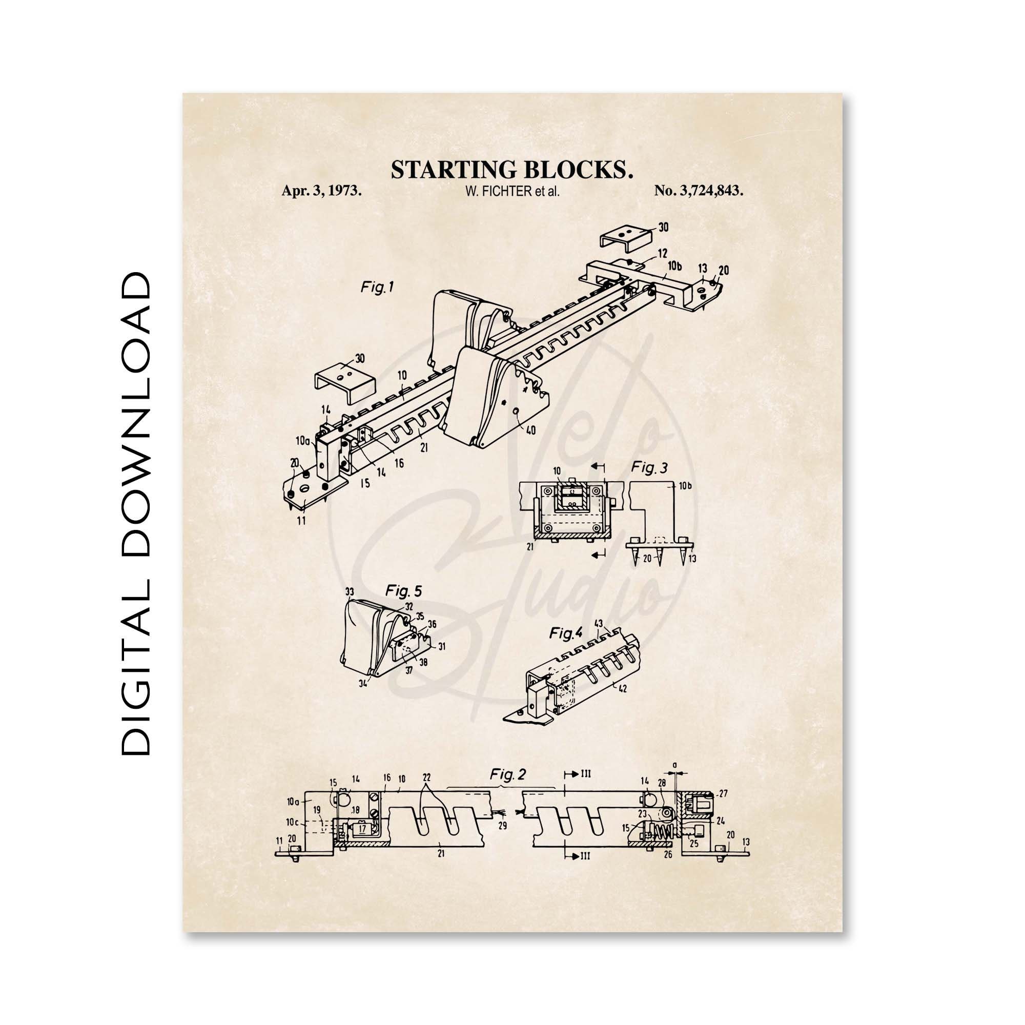 Track and Field Wall Art Track Diagram, Hurdle, Spikes and Starting ...