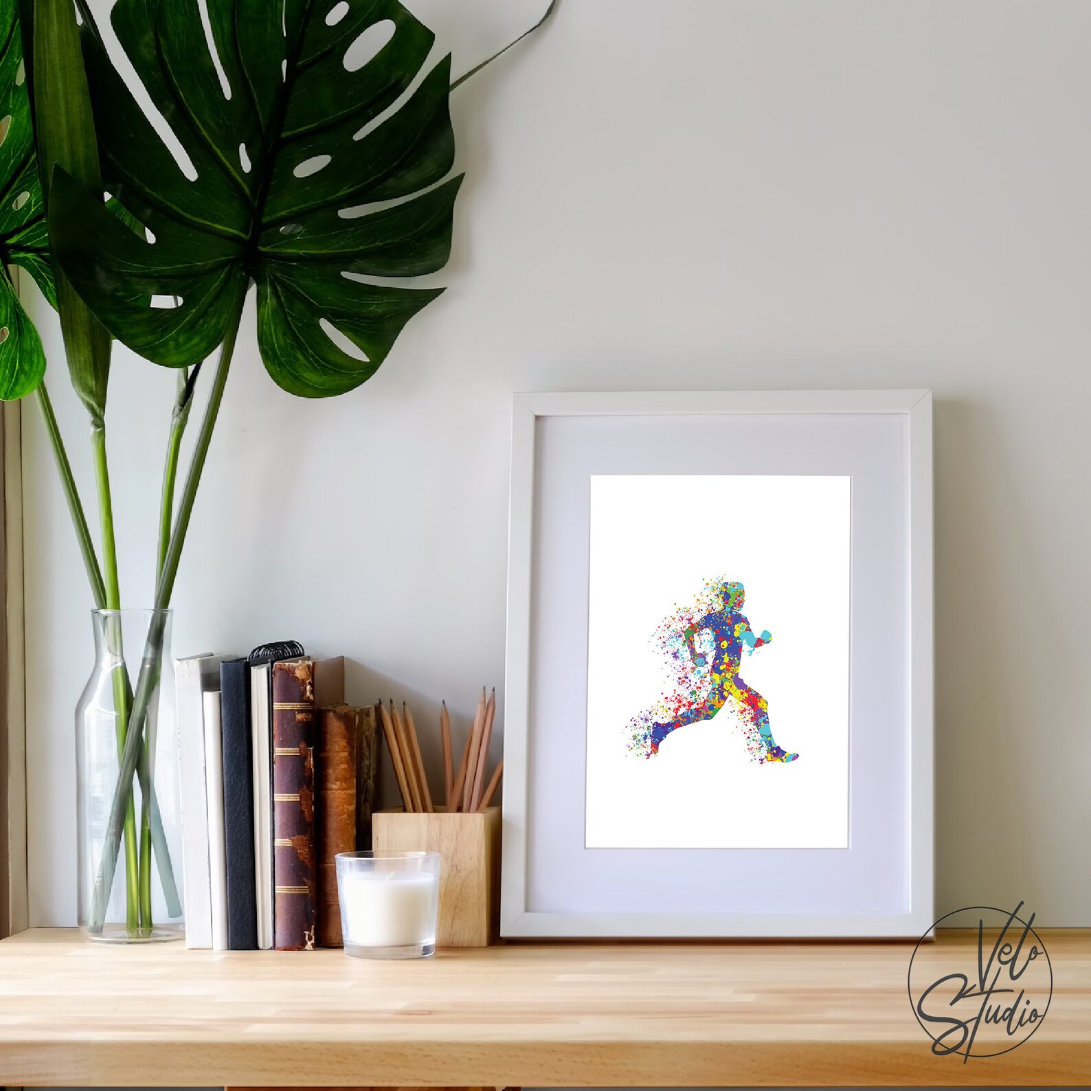 Running Wall Art Watercolor Splash Print Digital Download - Etsy