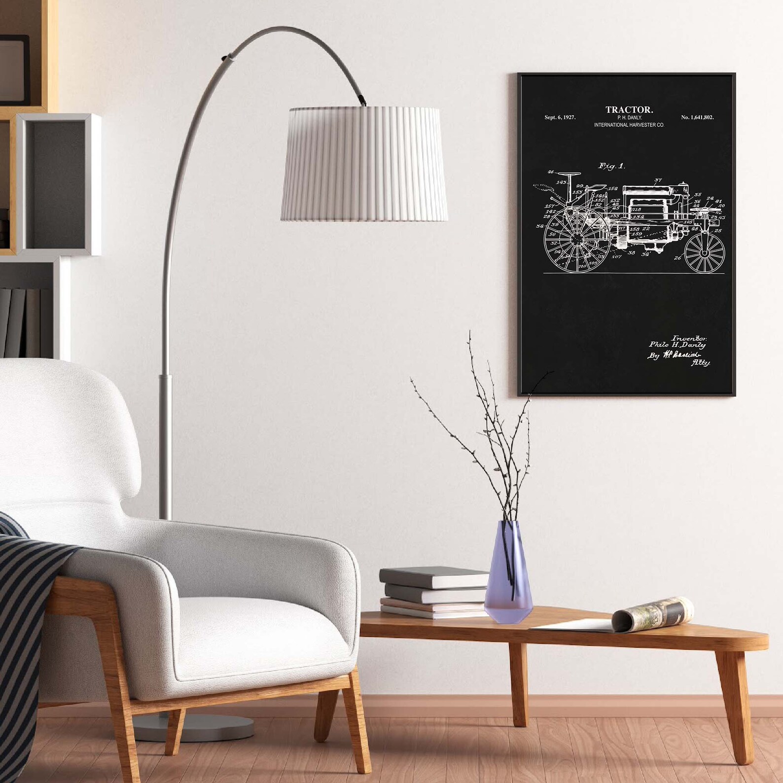 Tractor Poster Antique 1927 Tractor Patent Print Chalkboard Farm Print ...