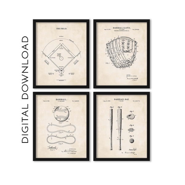 Baseball Print - Etsy