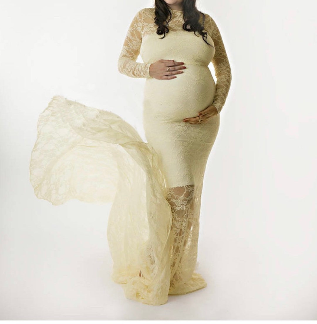Maternity Dress for Photo Shoot Lace Fancy Pregnancy Dress - Etsy