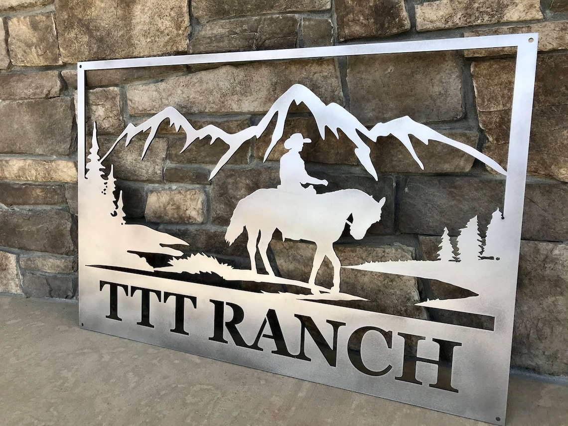 Ranch Entrance Metal Home Sign High Definition Family - Etsy
