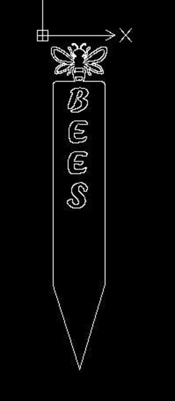 Bee Keeper Garden Row Marker DXF Vinyl Plasma Laser Water Jet Drawing ...