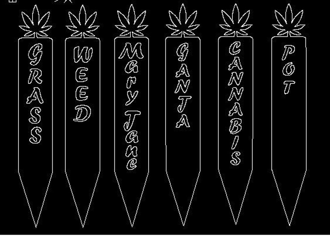 Cannabis Garden Row Marker DXF, Laser Cut File - Etsy