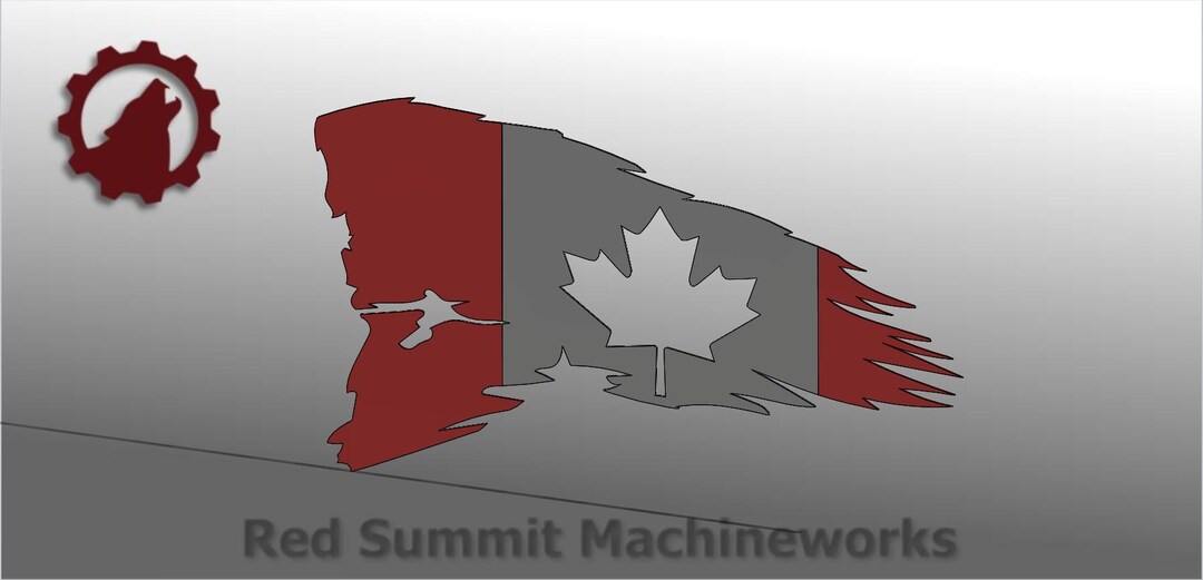 Tattered Canadian Flag DXF File | CNC Laser Cut Ready | Digital ...