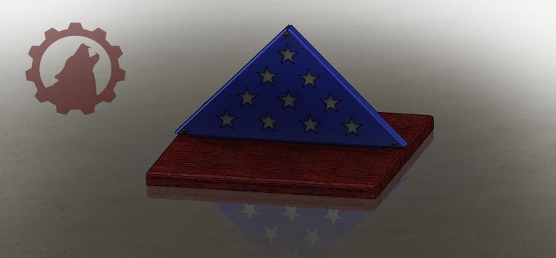 Folded Flag DXF File – Patriotic Triangle Display – CNC Metal Art ...