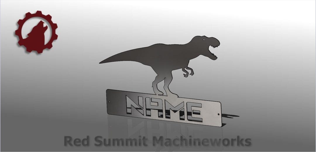 Custom T-rex Dinosaur Name Sign Cut File (DXF, AI, SVG) - Etsy UK
