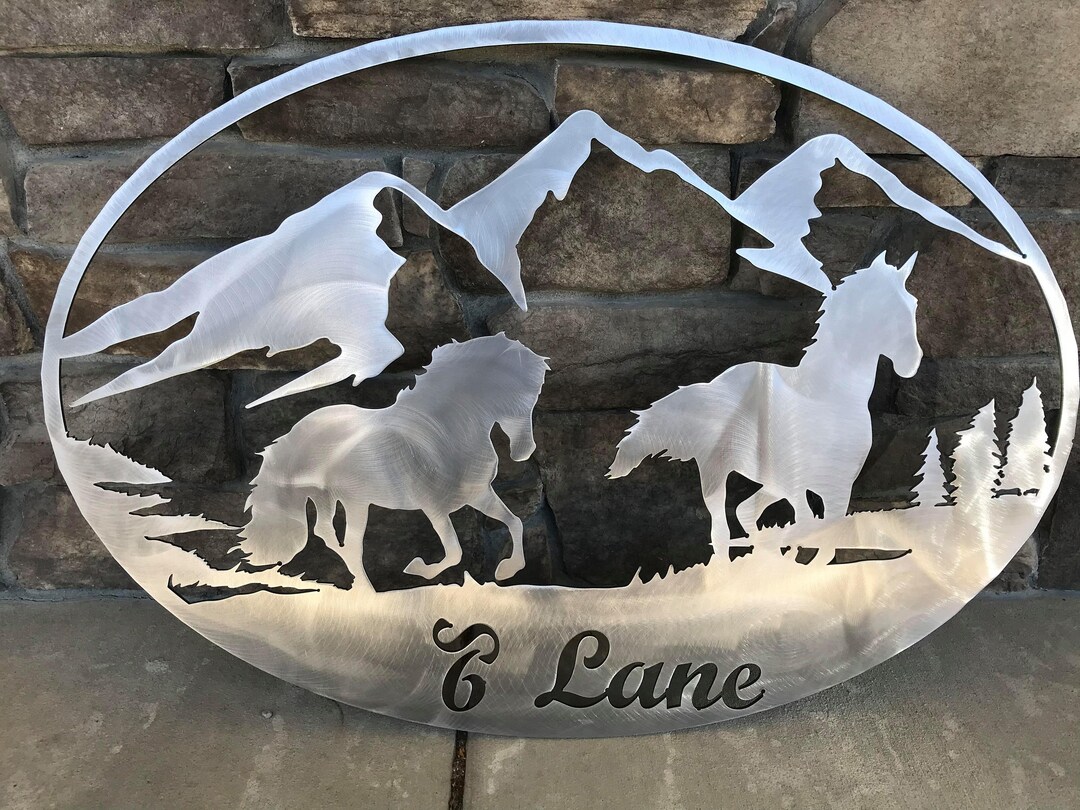 Ranch Entrance Metal Home Sign | High Definition Family Driveway Sign ...